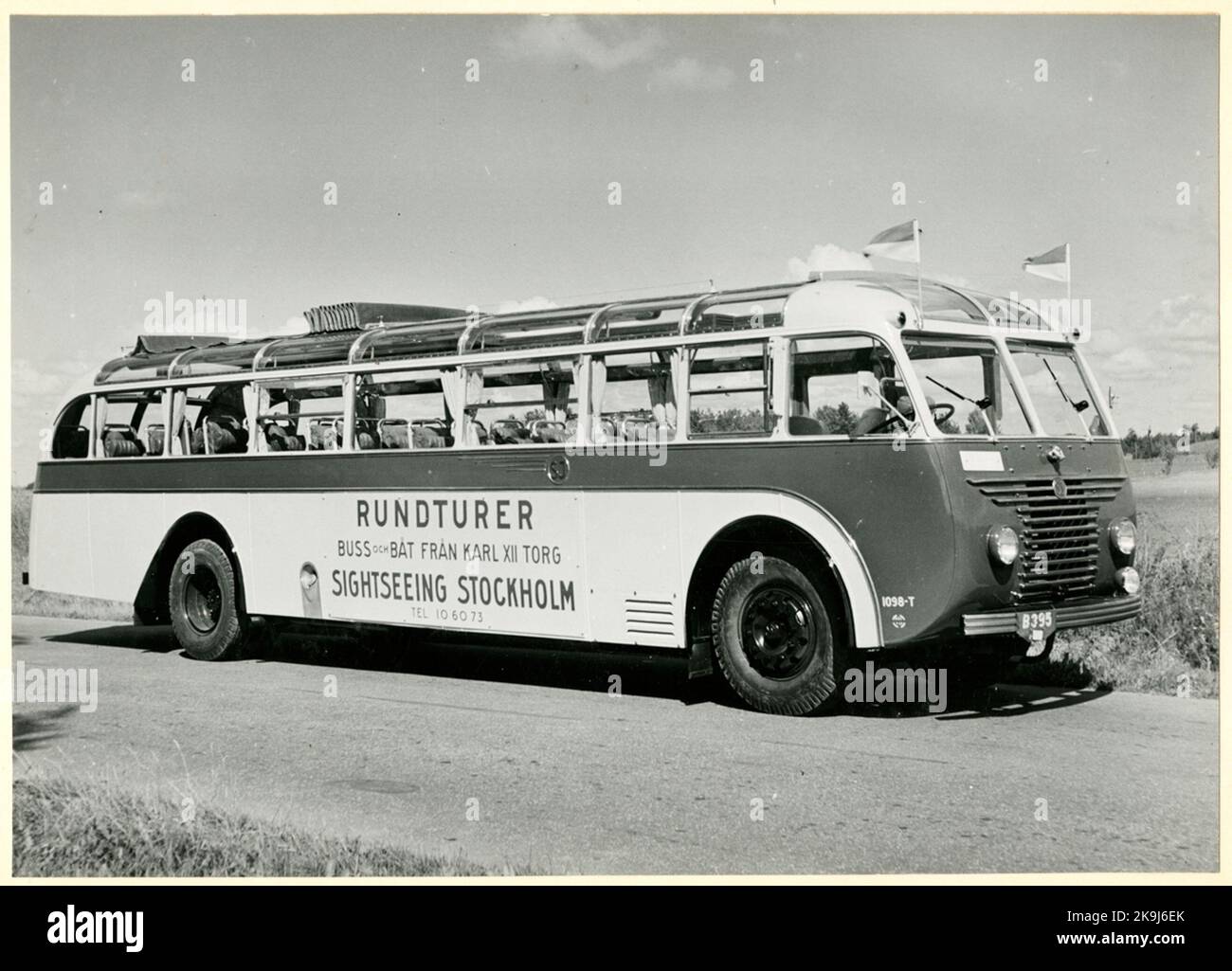 State Railways, SJ Bus 1098-T. Bus for tours in Stockholm Stock Photo ...