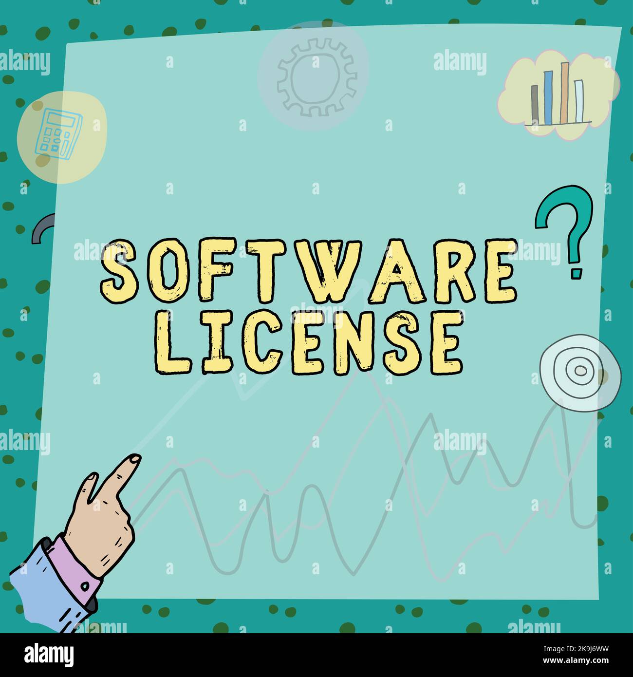 Text sign showing Software License. Conceptual photo delivery of a ...