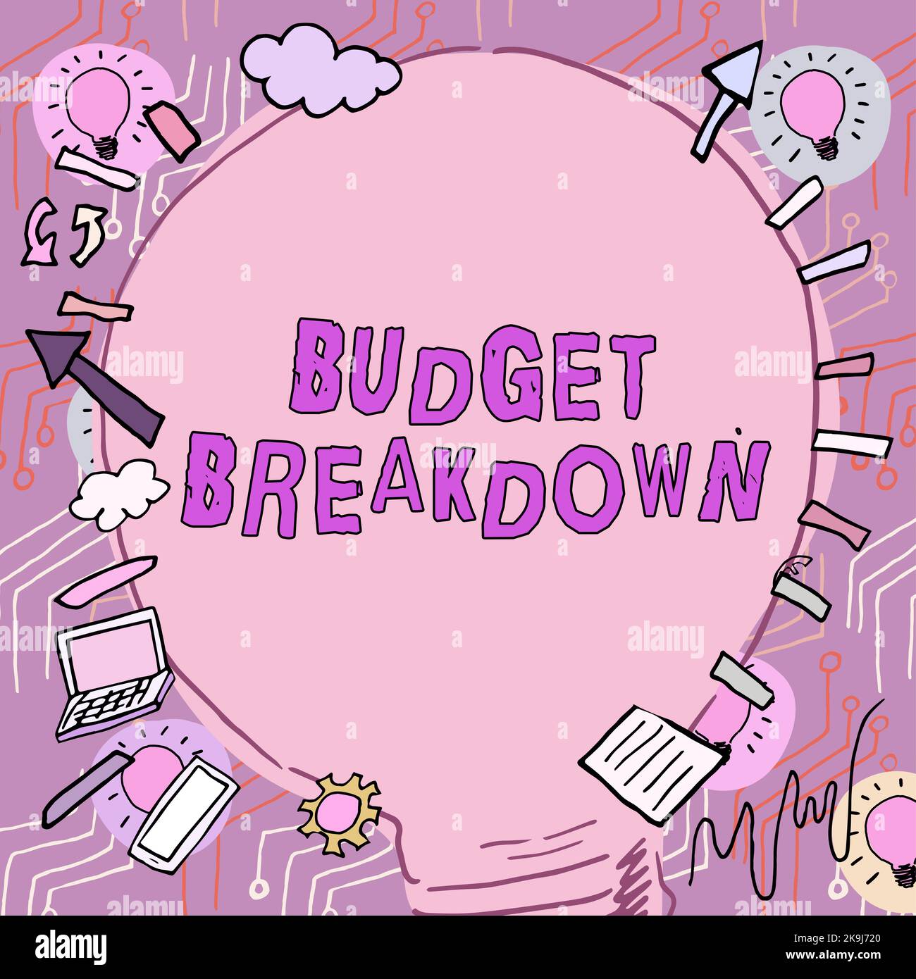 Conceptual display Budget Breakdown. Internet Concept approach to ...