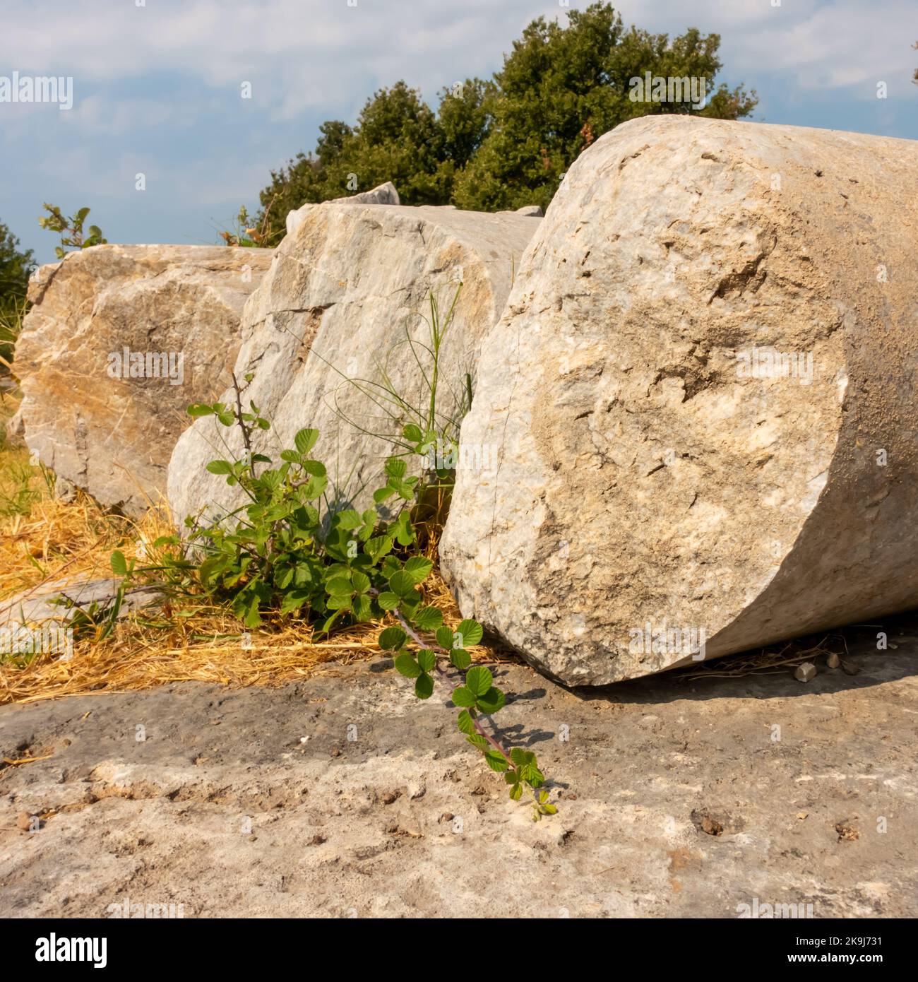 9. Granite pieces of columns Stock Photo - Alamy