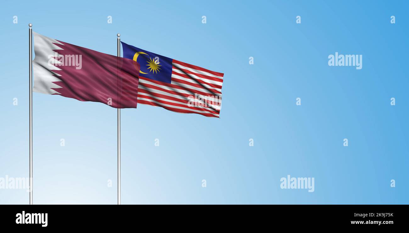 Malaysia qatar flag hi-res stock photography and images - Alamy