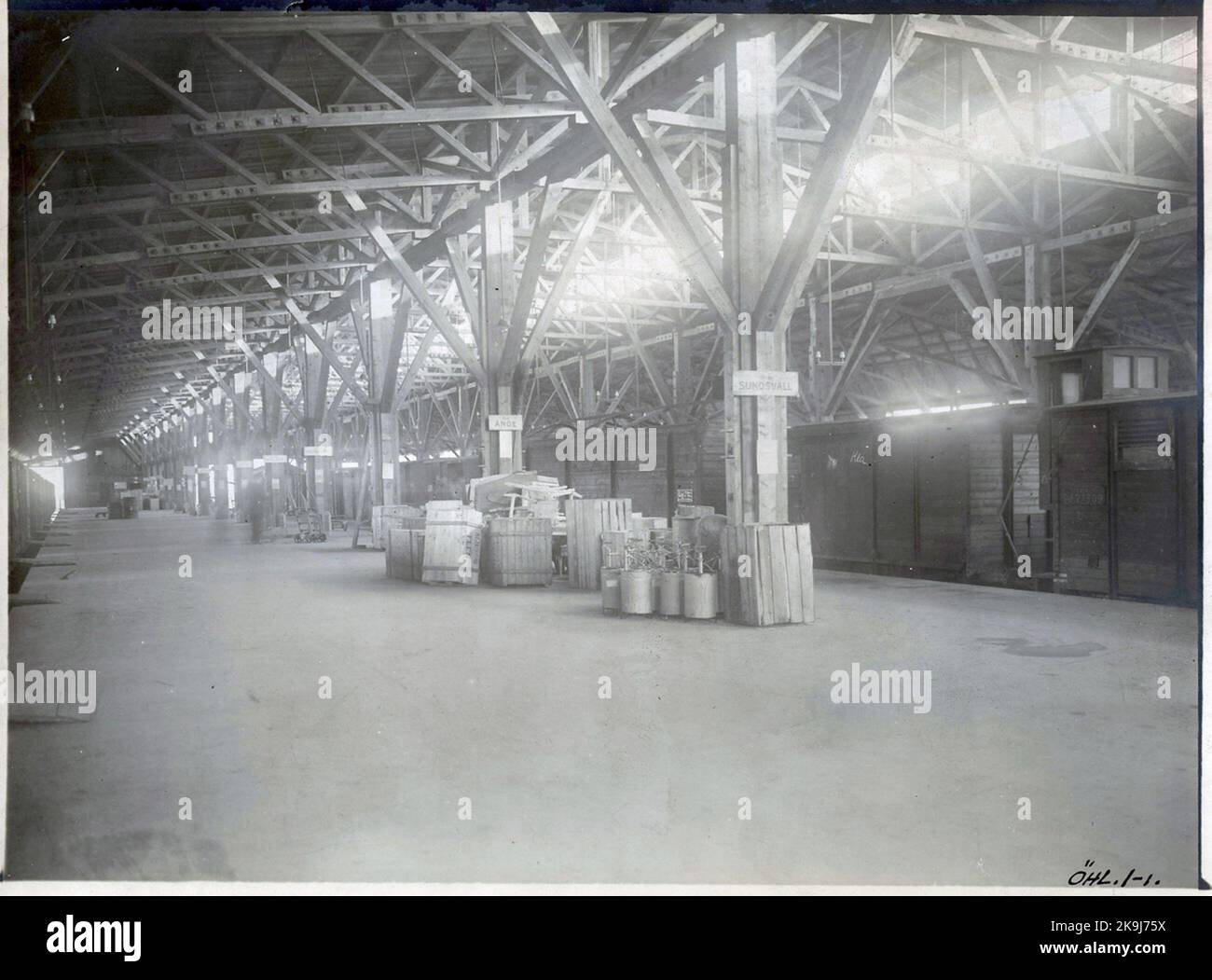 Transhipment magazine in Hallsberg Stock Photo - Alamy