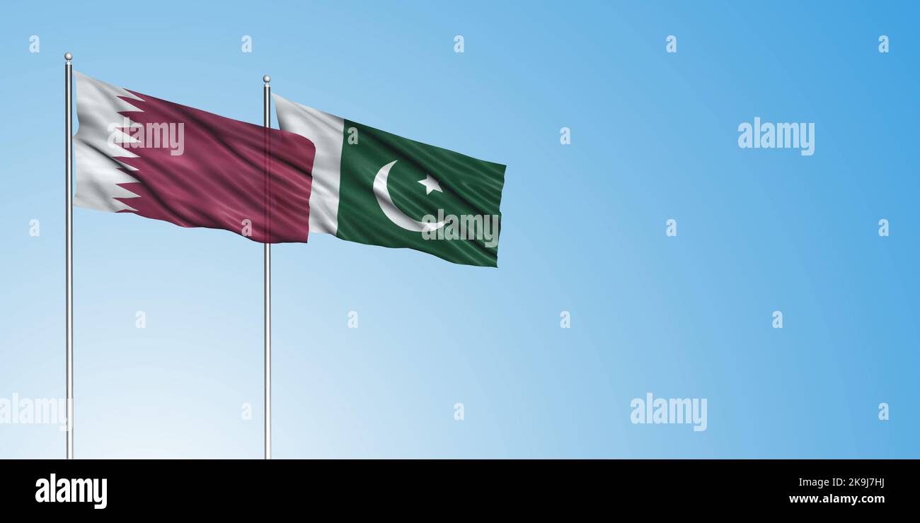 Pakistan qatar flag hi-res stock photography and images - Alamy