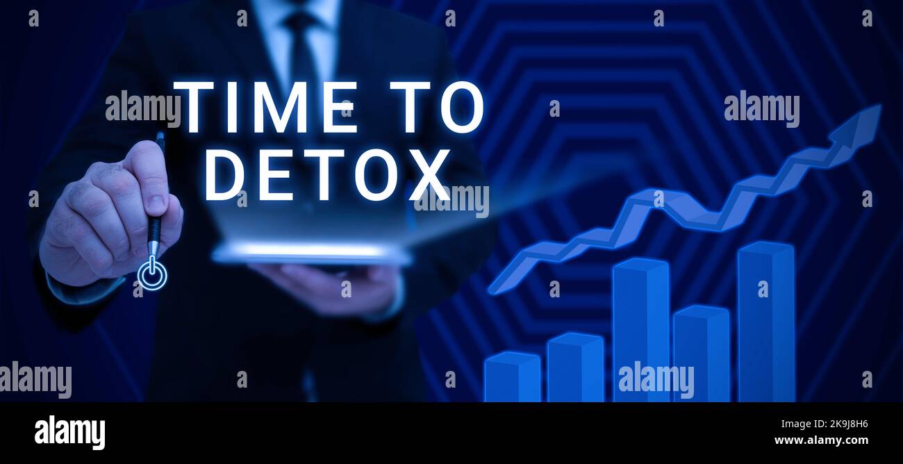 Conceptual display Time To Detox. Word Written on business review ...