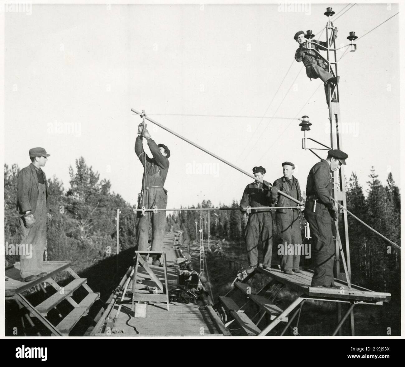 The electrification of the line Östersund - Storlien Stock Photo - Alamy