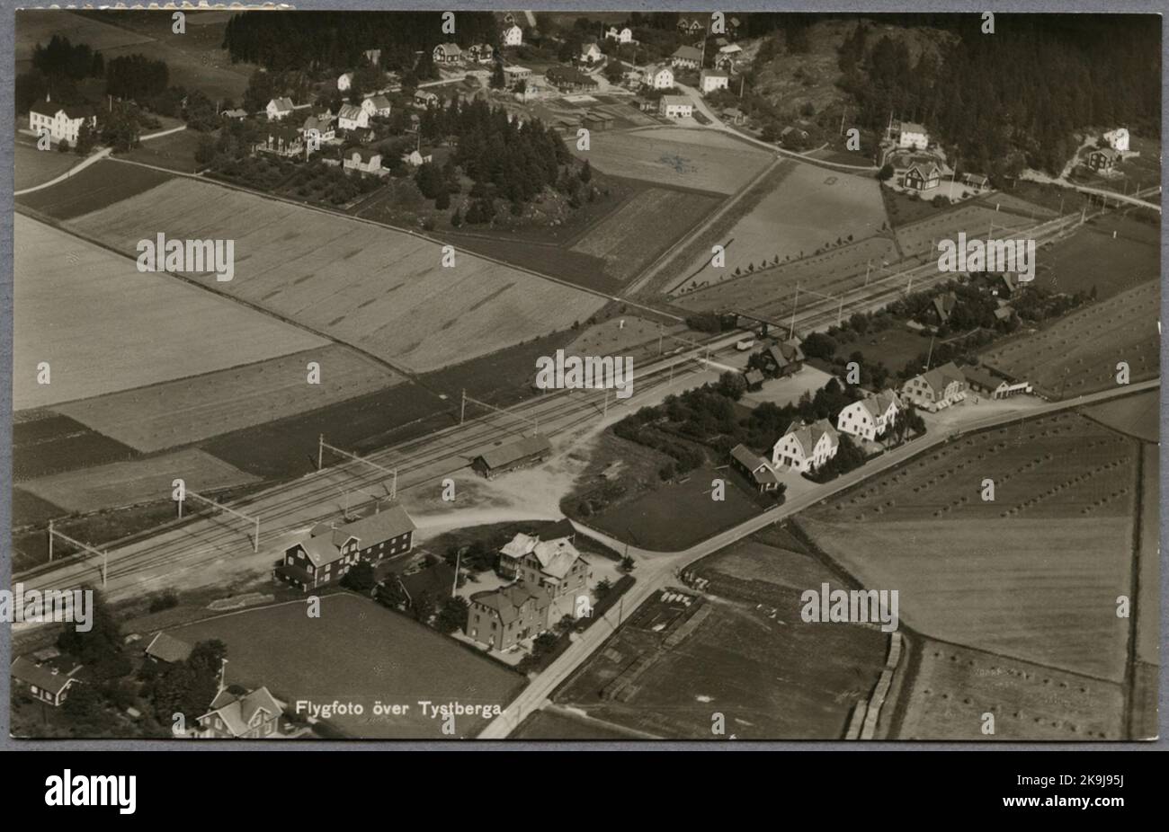 The railway station and the yard in Tystberga Stock Photo - Alamy