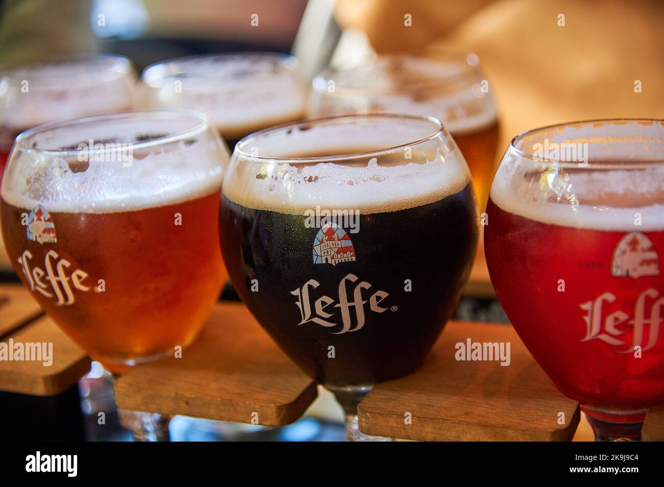 Glasses of Belgian beer Stock Photo - Alamy