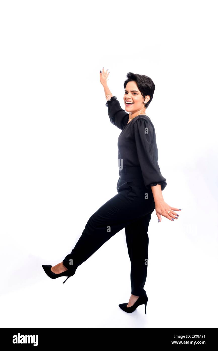 Confident pretty business woman being ready to work. Concept of trust ...