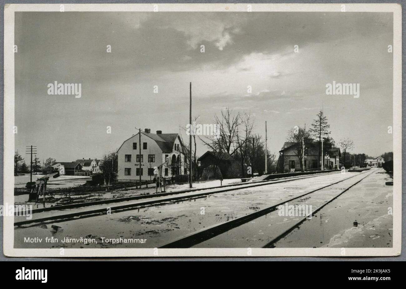 Station area in Torpshammar Stock Photo - Alamy