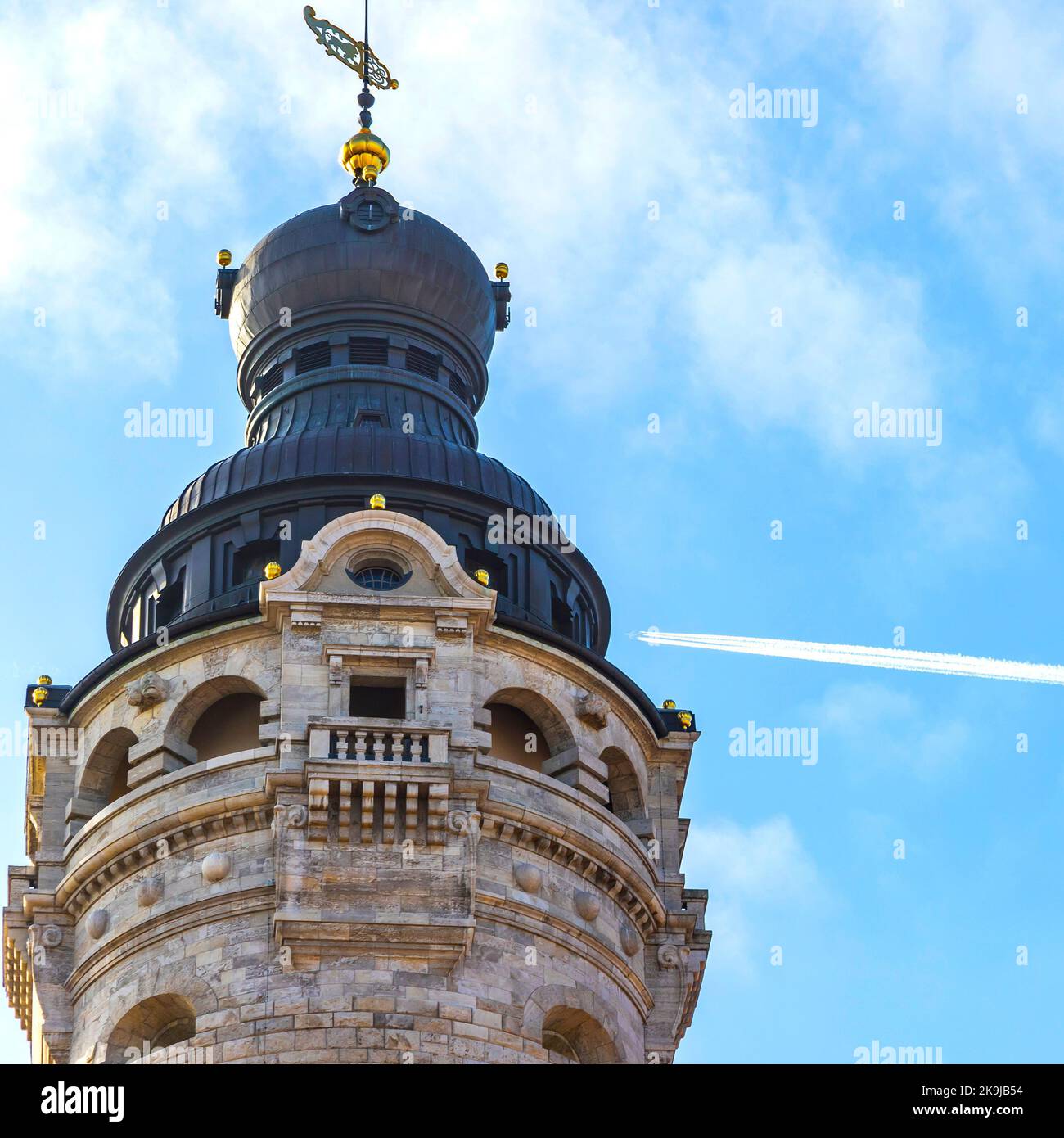 Neuer Rathausturm - the main tower of Leipzig New Town Hall (Neues ...