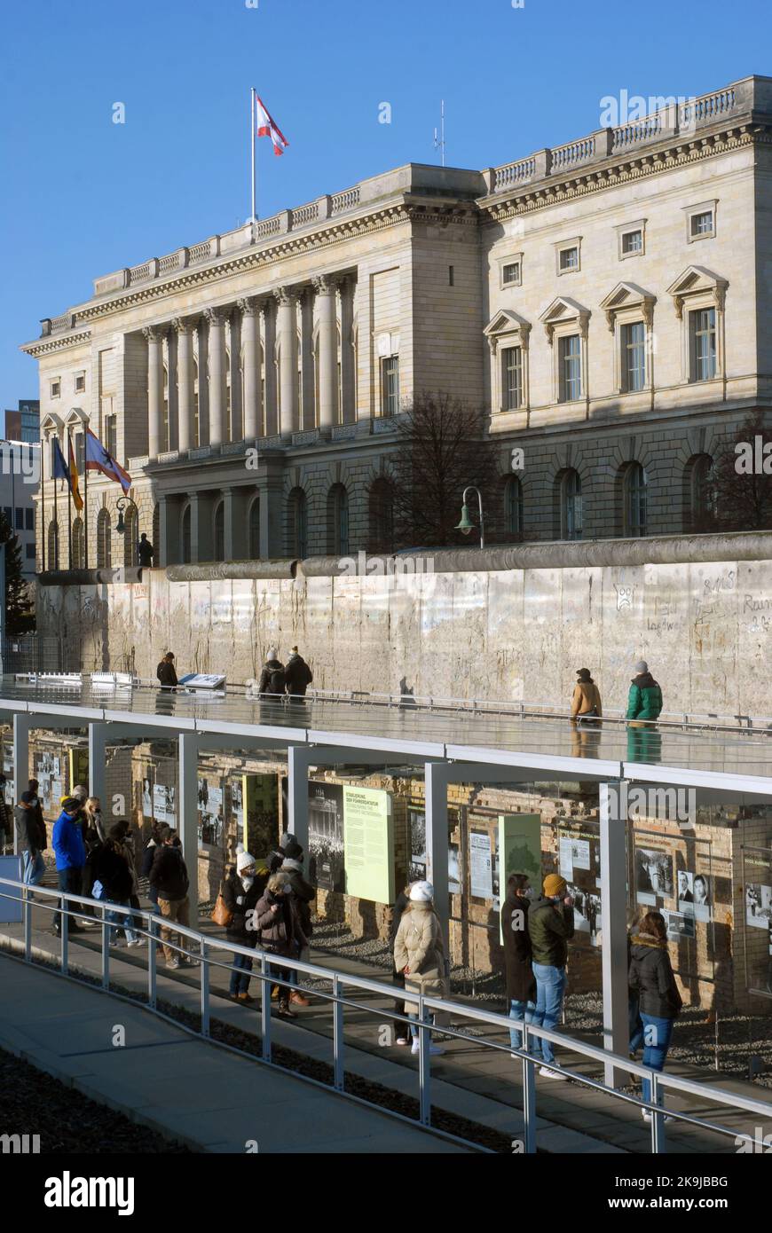 Tourists gather at the outdoor Topography of Terror Museum on site of ...