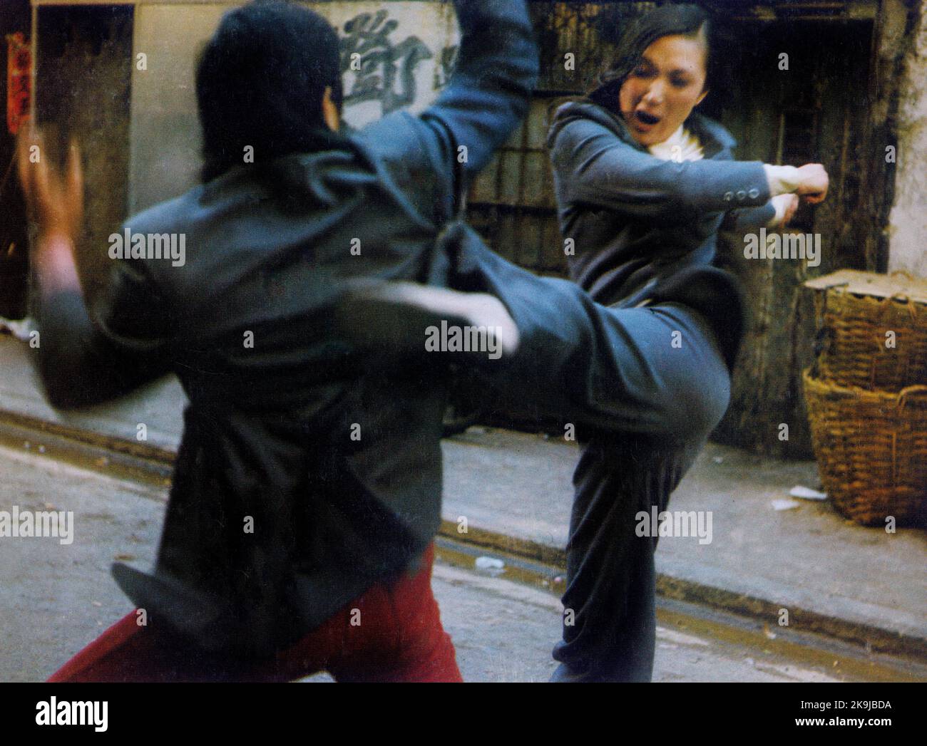 Fight Scene, on-set of the Film, "Golden Needles", American ...