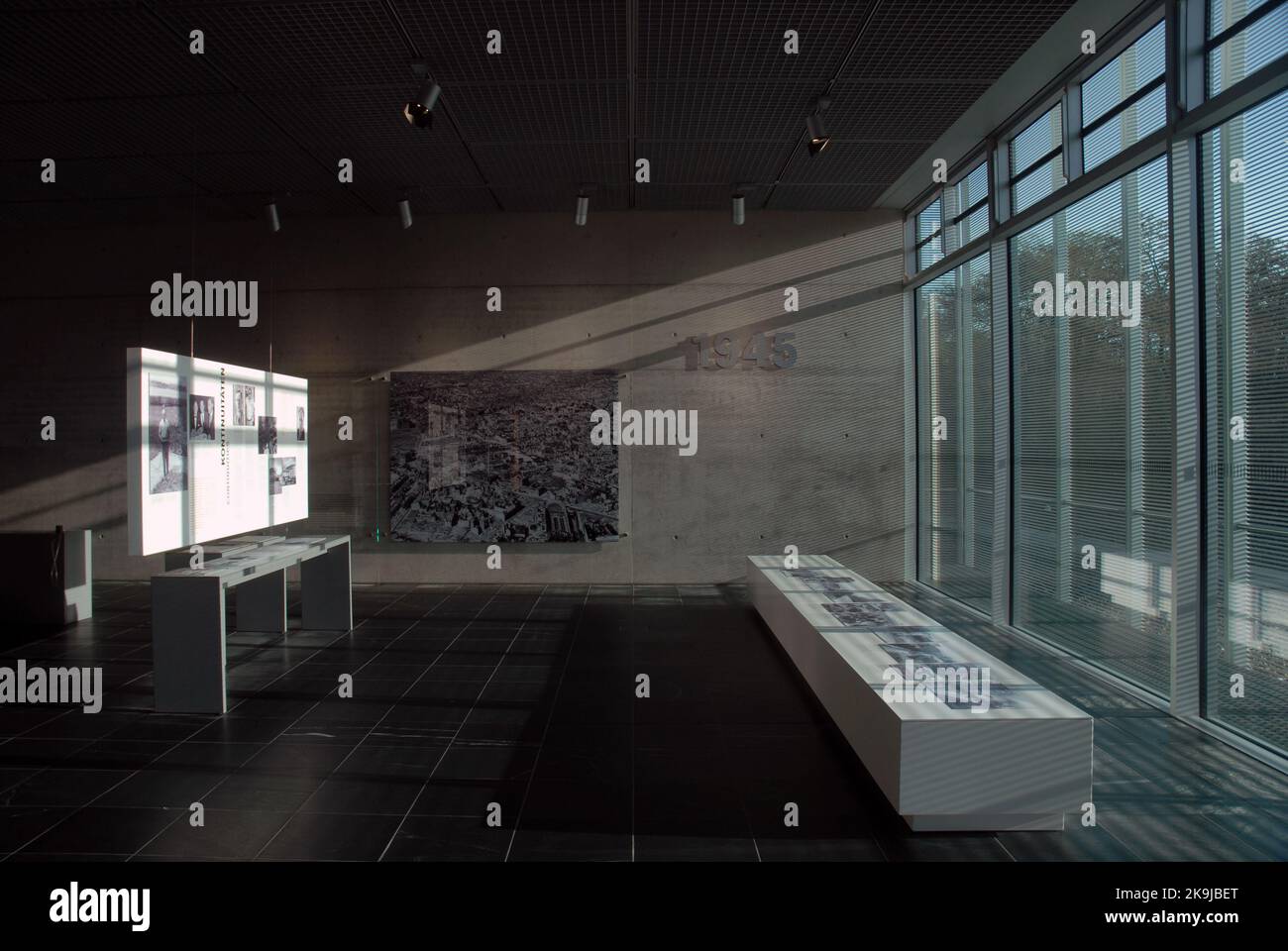 Interior of Terror Museum, built on the site of former Nazi Gestapo HQ ...