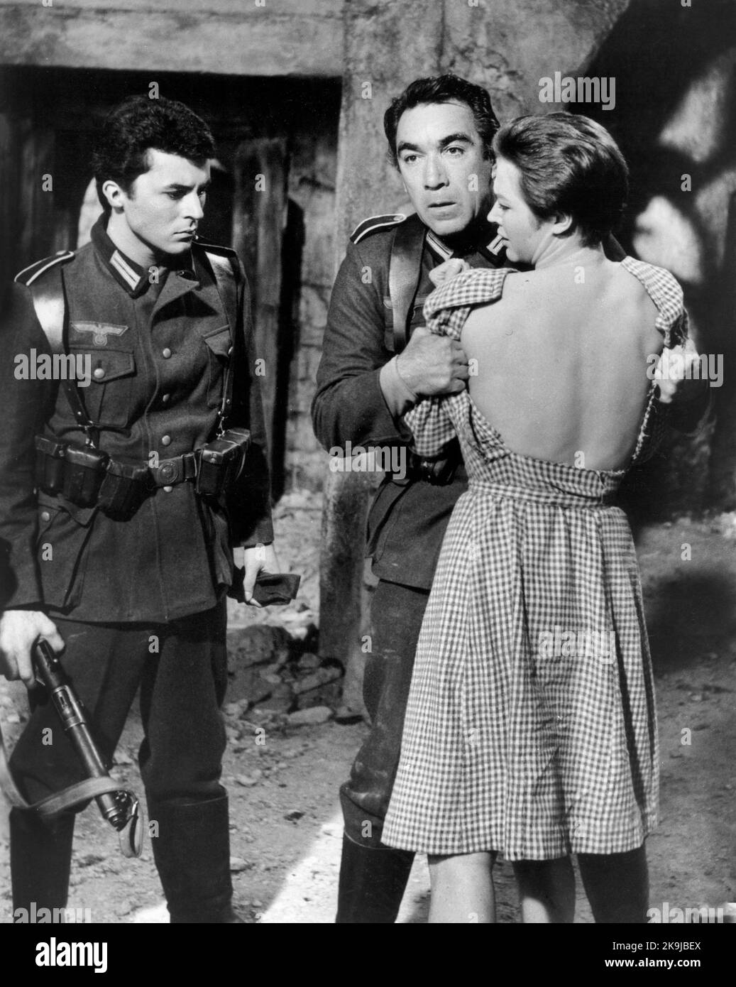 James Darren, Anthony Quinn, Gia Scala, on-set of the Film, "The Guns ...