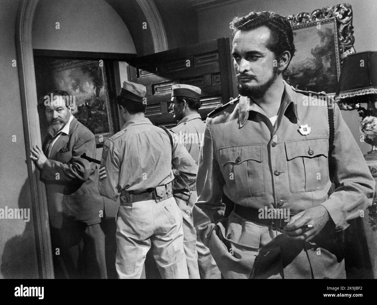 James Robertson Justice, David Opatoshu, on-set of the British Film ...