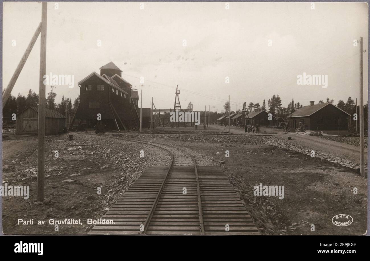 Part of the mining field in Boliden Stock Photo - Alamy