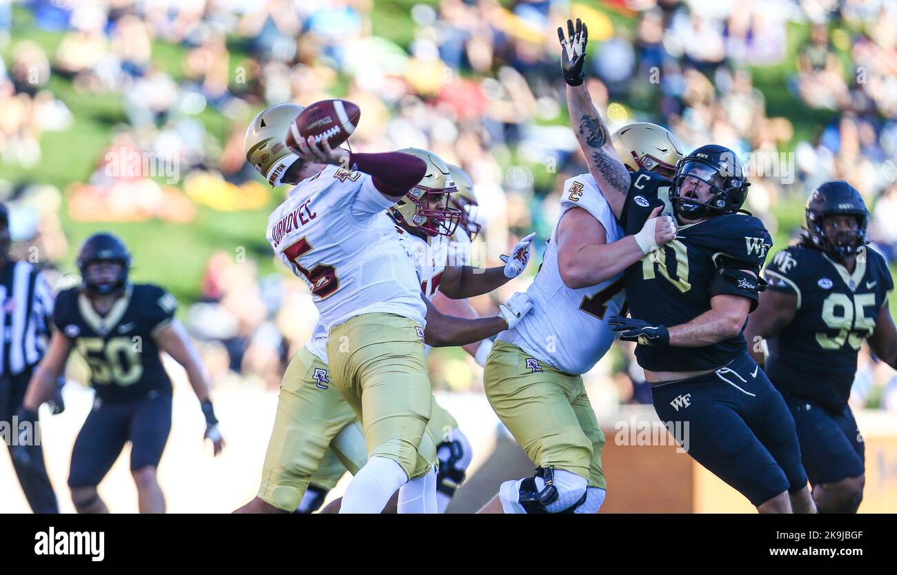 October 22, 2022: Wake Forest junior Rondell Bothroyd (40) applies ...