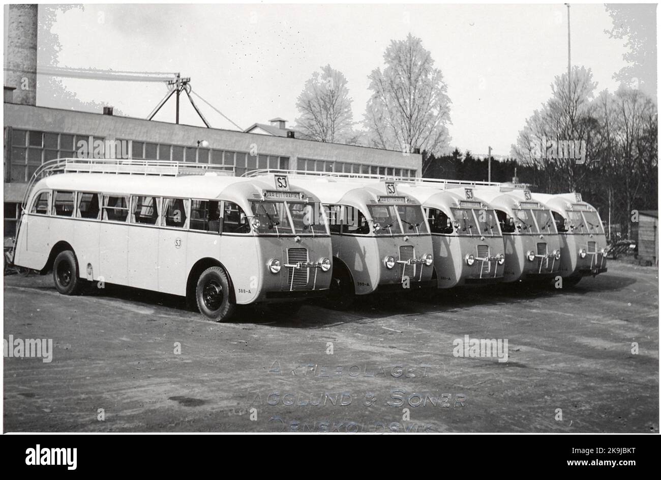 State Railways, SJ Bus 388-A, SJ Bus 390-A, SJ Bus 381-A Stock Photo ...