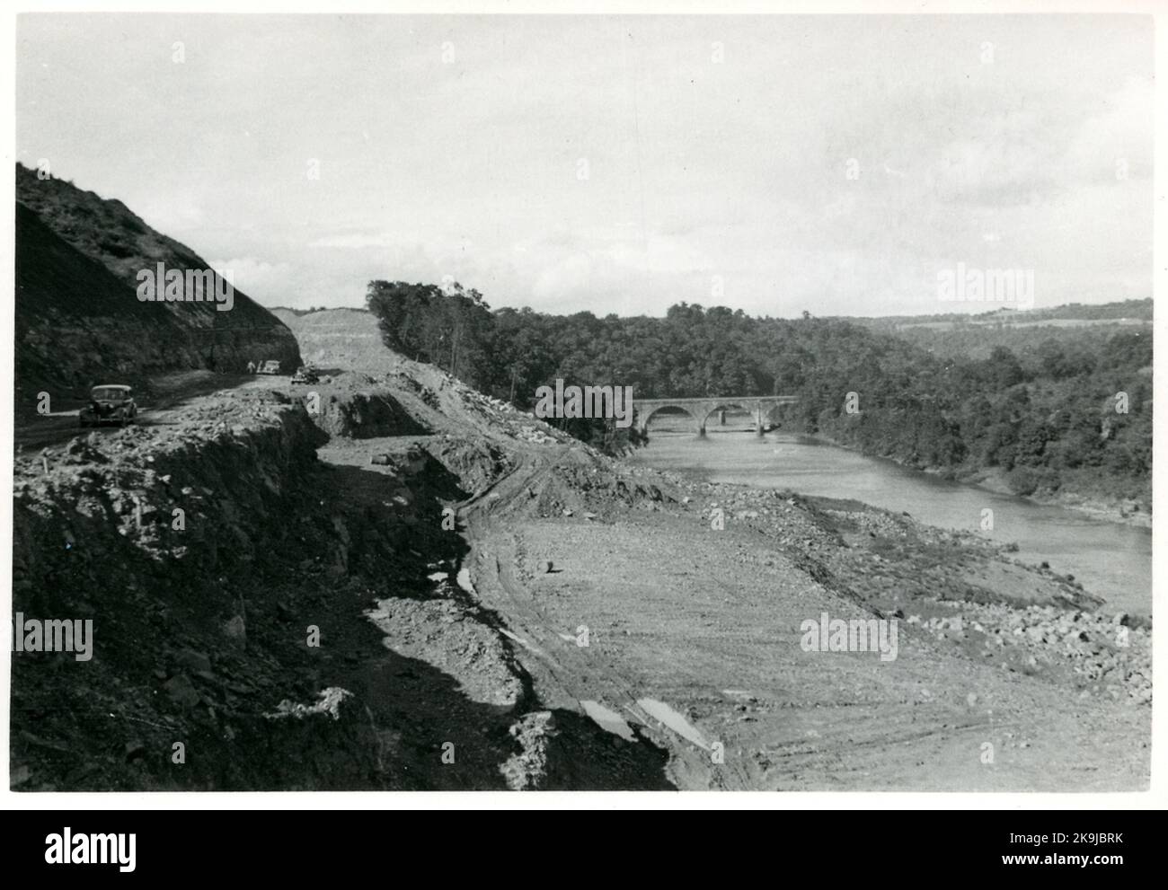 View of watercourses and bridge Stock Photo - Alamy