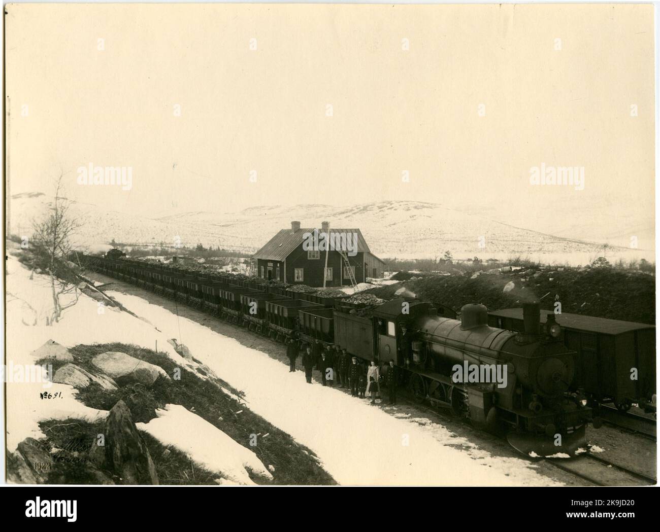 Stenbacken's station during the time of steam 1903 on the Kiruna-. The ...