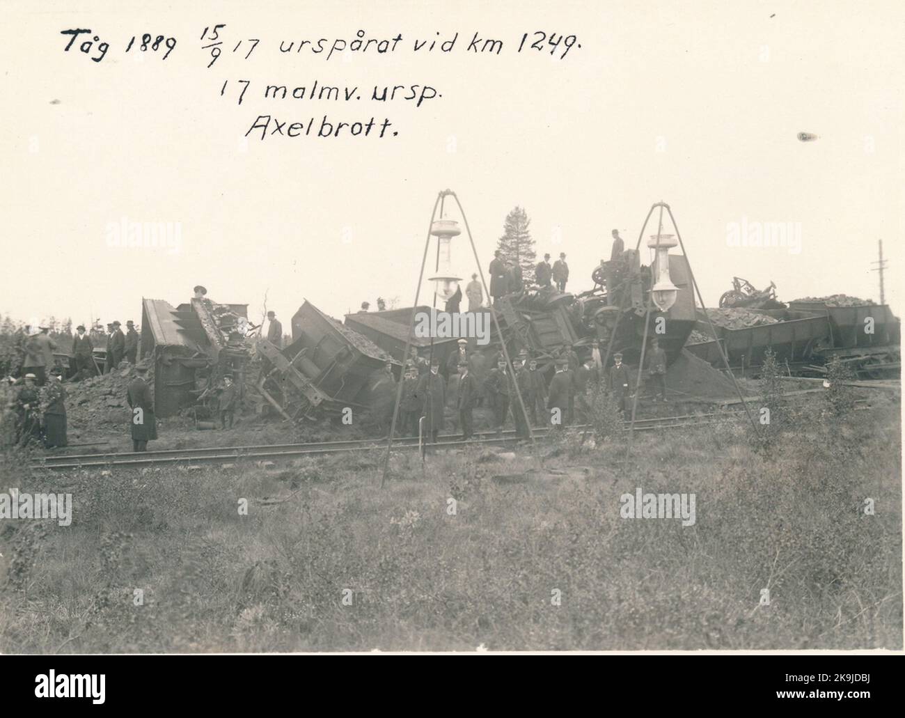 Sweden & Norway Railway, S & NJ Train 1889 1917-09-15 Depress at ...