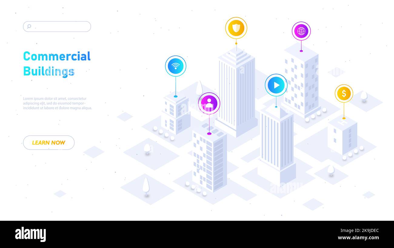 Landscape design concept landing Cut Out Stock Images & Pictures - Alamy