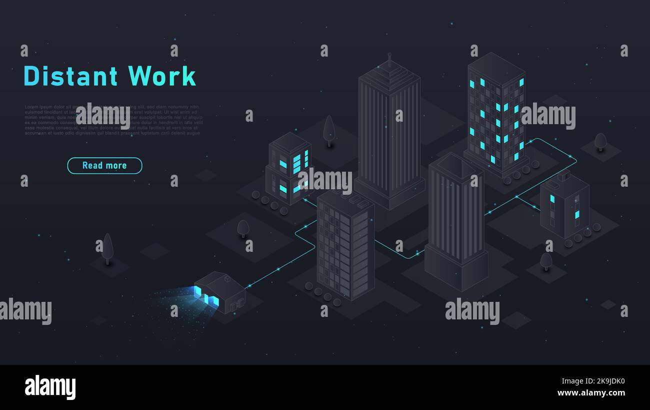 Distant Work concept Stock Vector Image & Art - Alamy