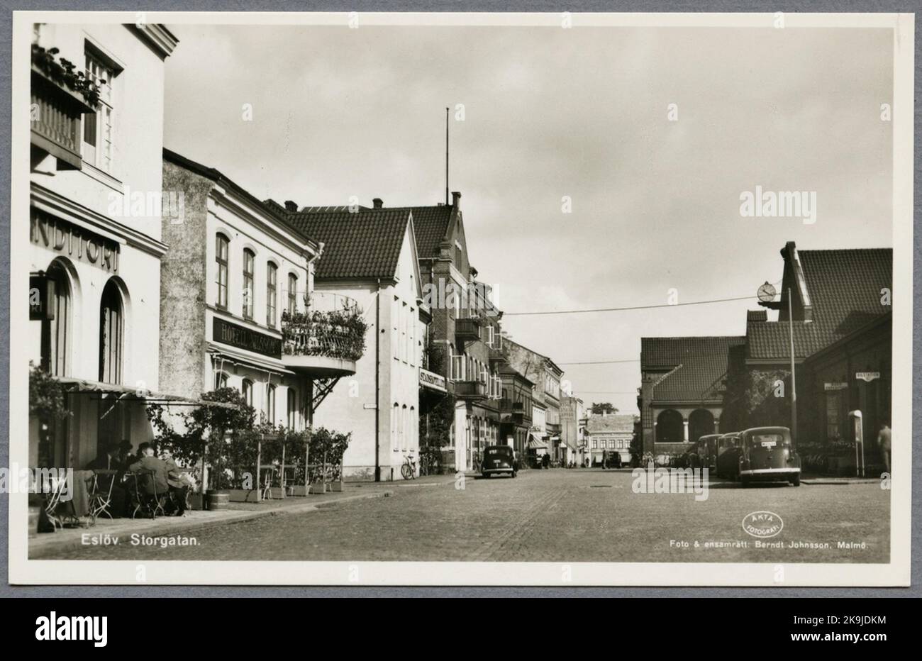 View of Storgatan in Eslöv with the station house on the right Stock ...