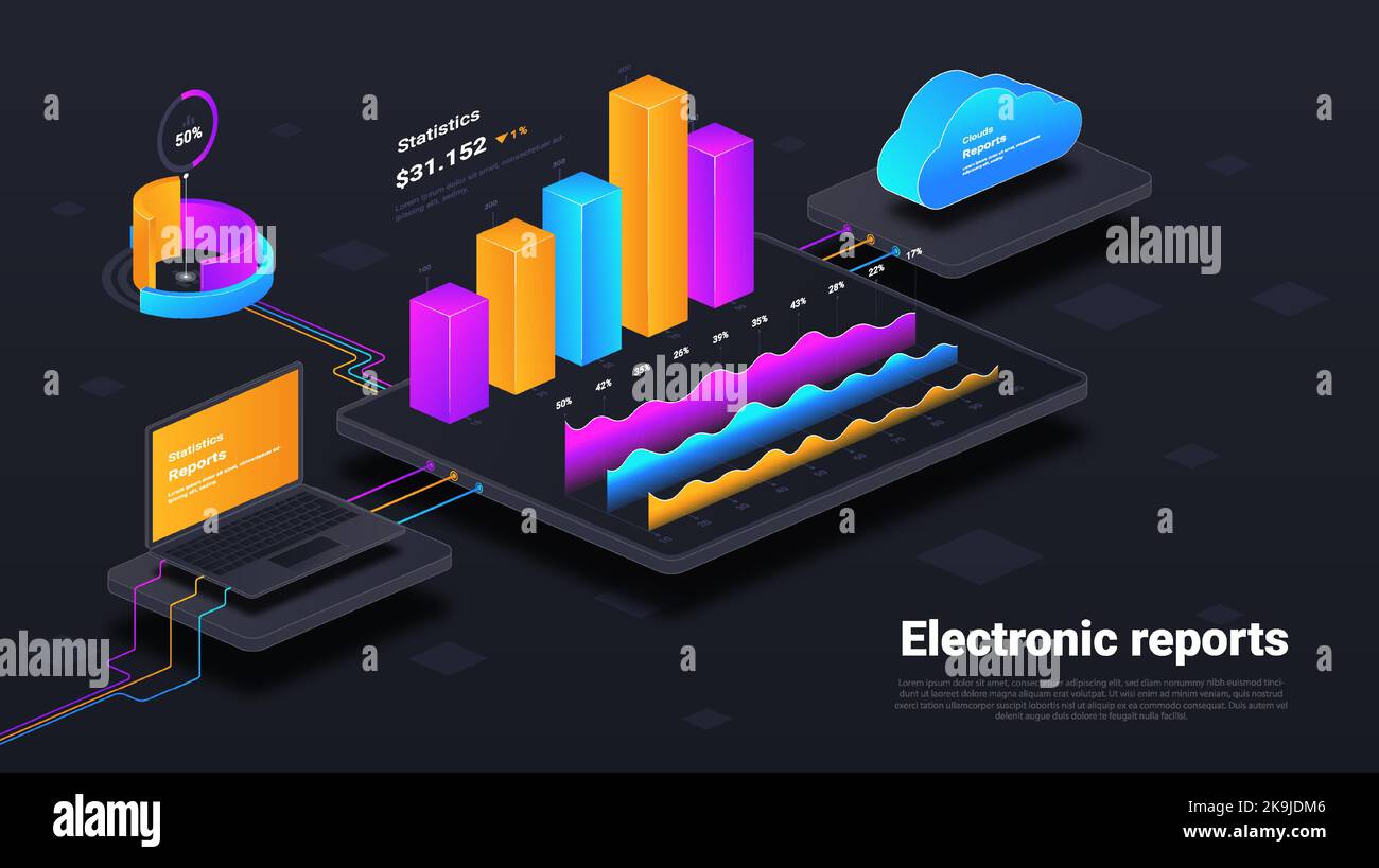 Electronic reporting concept Stock Vector Image & Art - Alamy