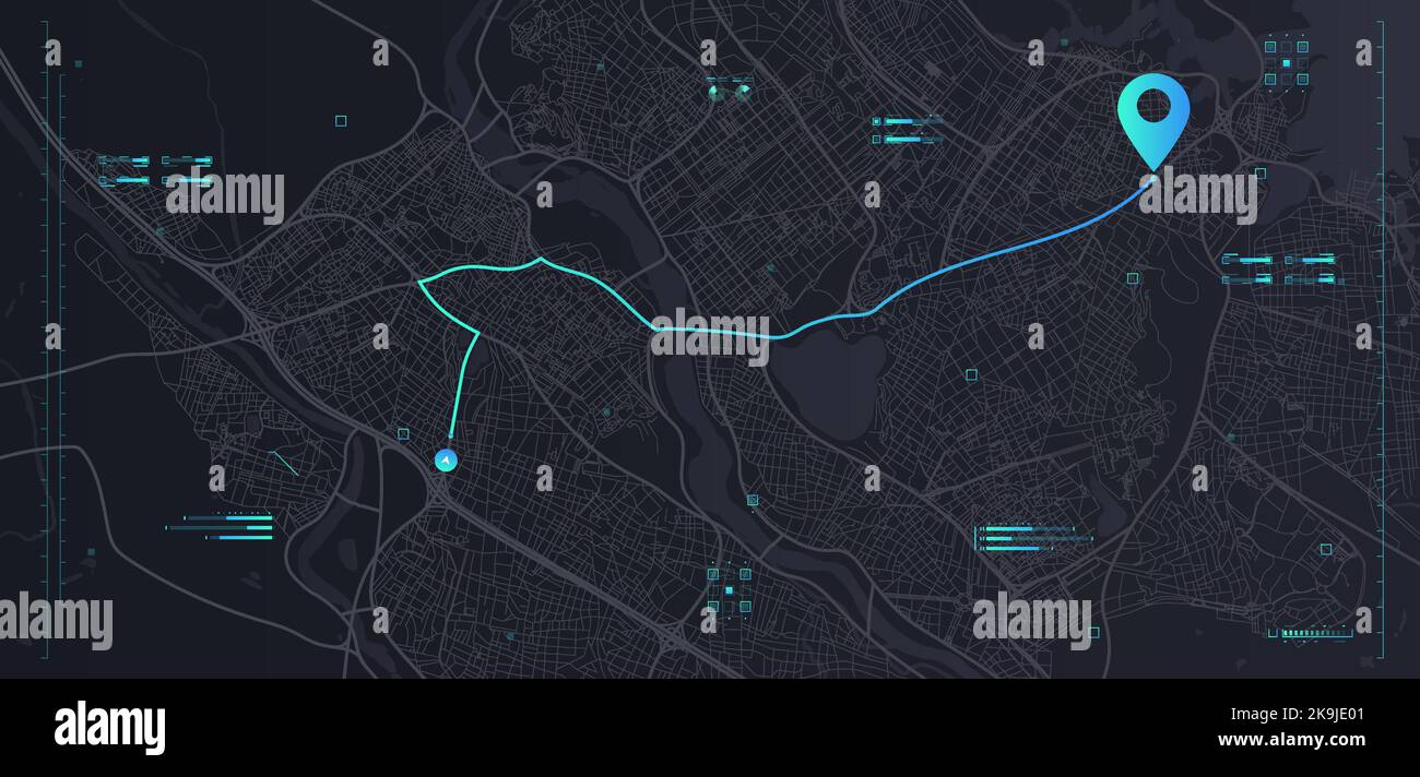 Futuristic route dashboard Stock Vector Image & Art - Alamy