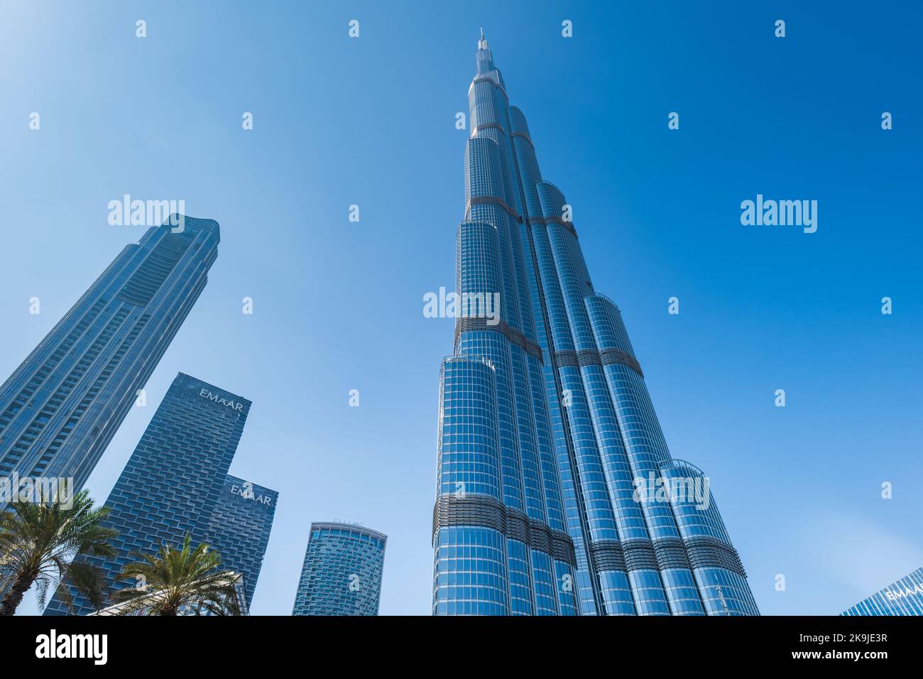 Dubai, UAE - October 2022: Burj Khalifa at Dubai Mall in UAE, famous ...