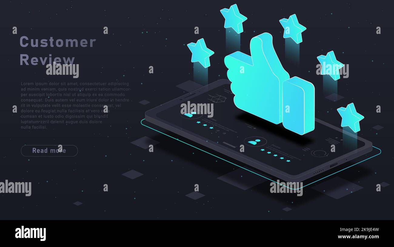 Isometric customer review Stock Vector Image & Art - Alamy