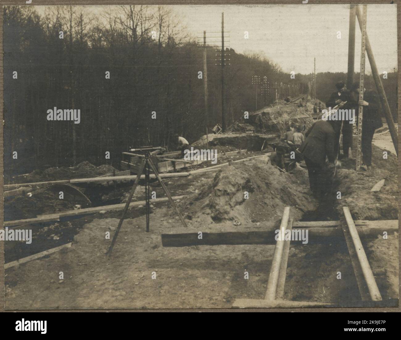 Double track banking Gothenburg - Alingsås. Here, the old main line in ...