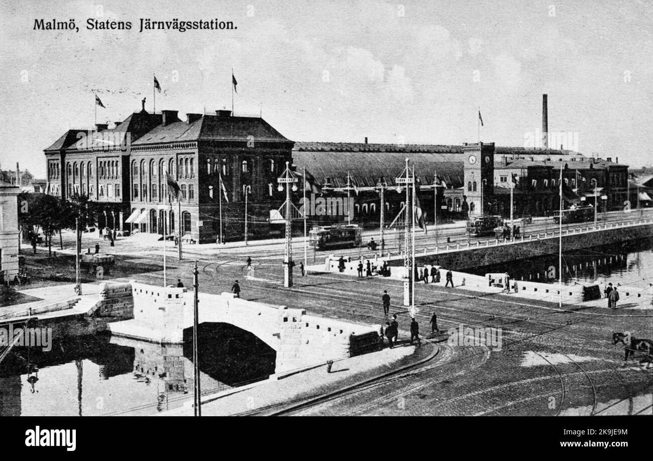 Malmö Central was inaugurated in 1856. The station was then on the ...