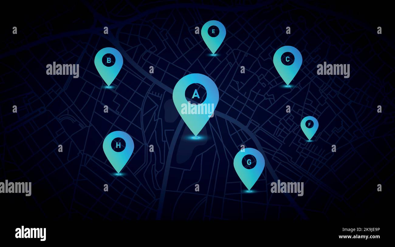 Location on street map Stock Vector Image & Art - Alamy