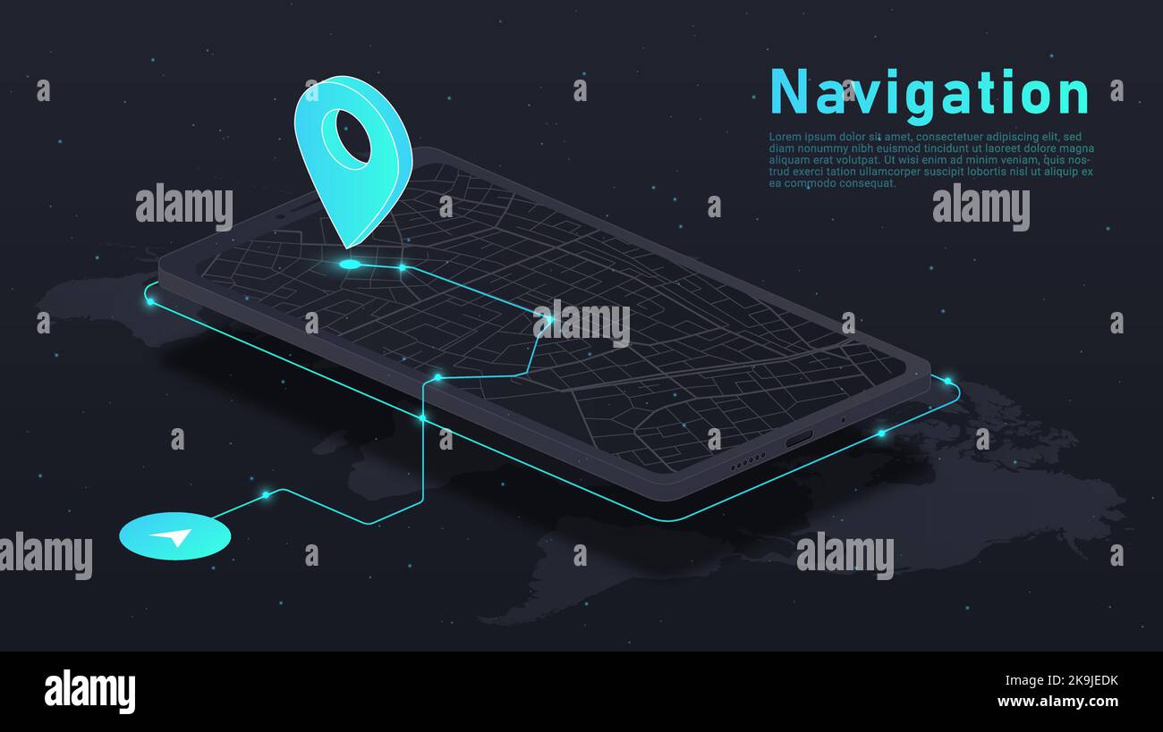 Isometric navigation concept Stock Vector Image & Art - Alamy