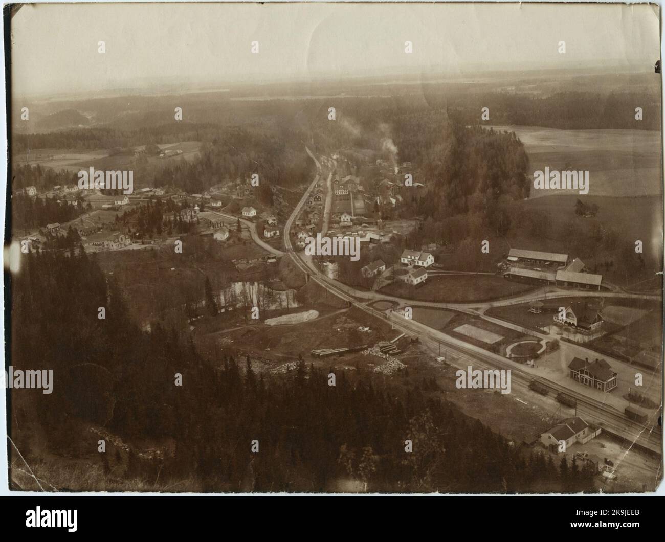 Smålands Taberg views from the mountain's top 343m above sea level ...