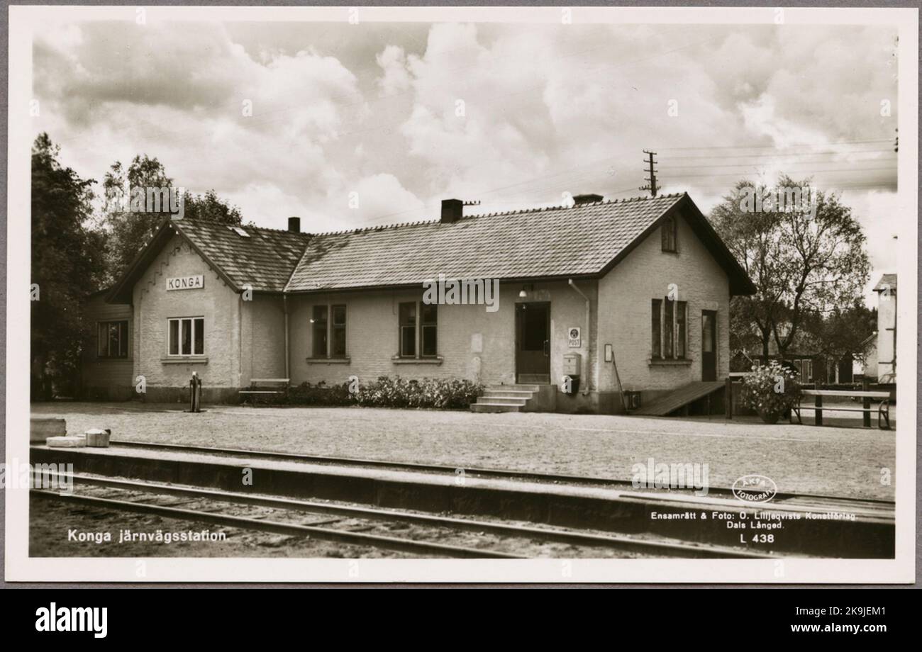 Track side of Konga station Stock Photo - Alamy