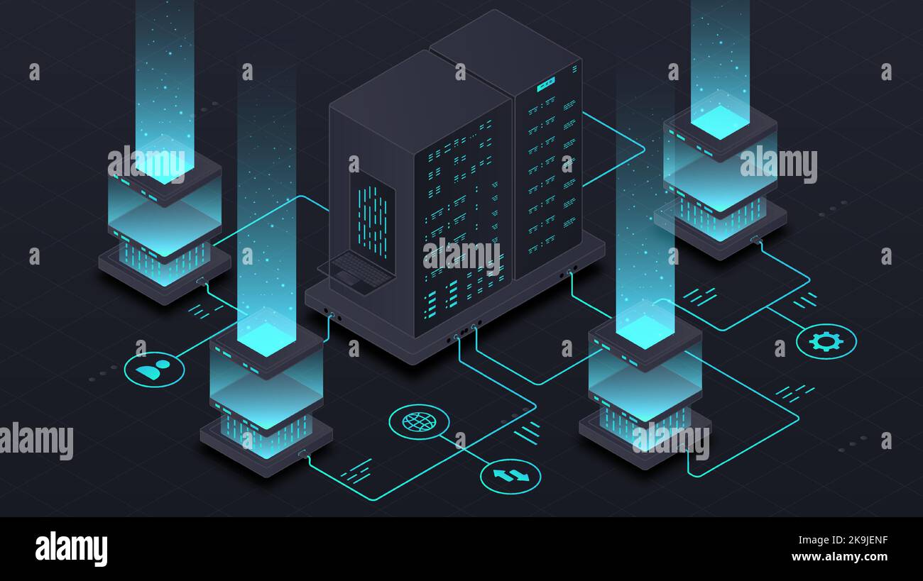 Data center energy Stock Vector Images - Alamy