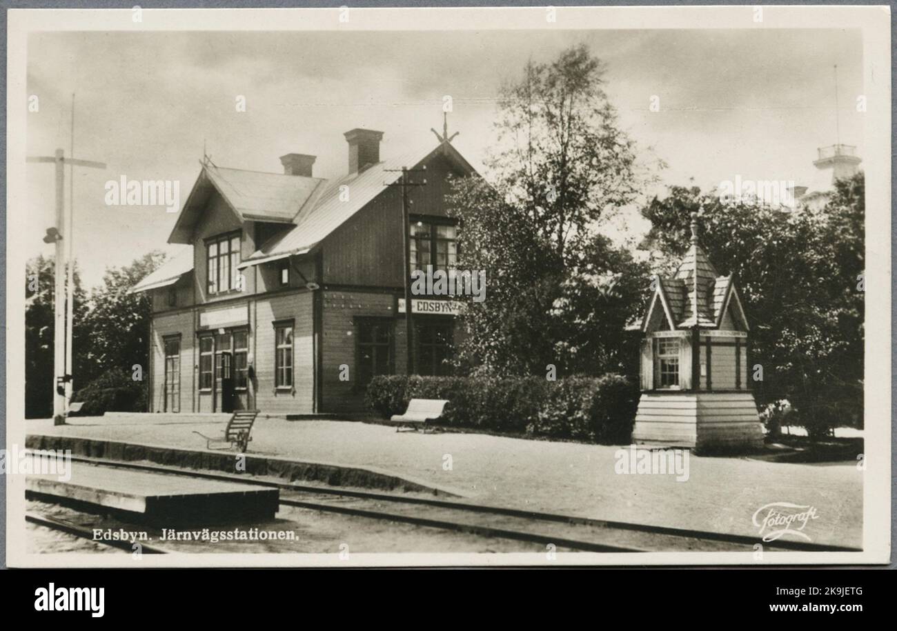 Edsbyn Railway Station Stock Photo - Alamy