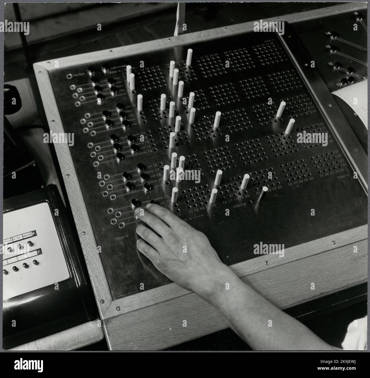 Detail of the setting table for automation Stock Photo - Alamy