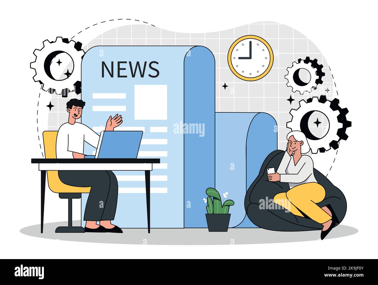 Digital version newspaper Stock Vector Images - Alamy