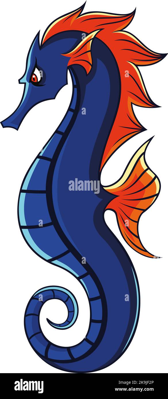 Illustration of Seahorse Cartoon Character Stock Vector Image & Art - Alamy
