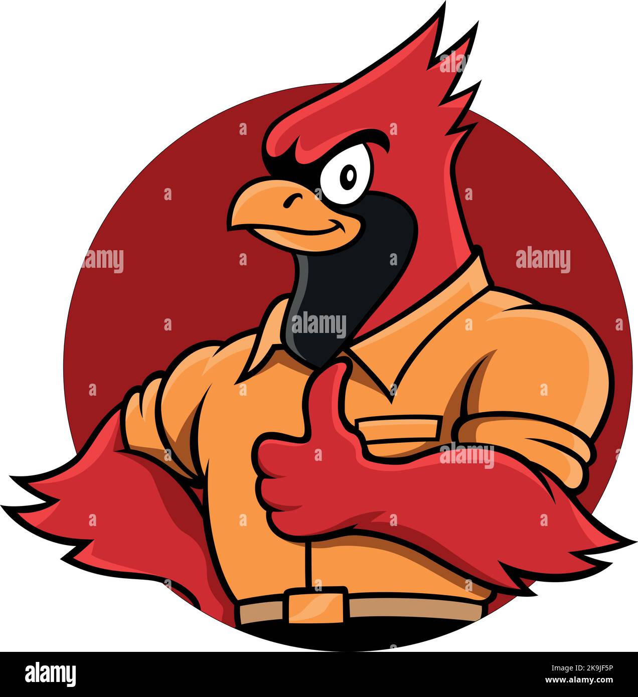 Red Cardinal Bird Mascot Design Stock Vector Image & Art - Alamy