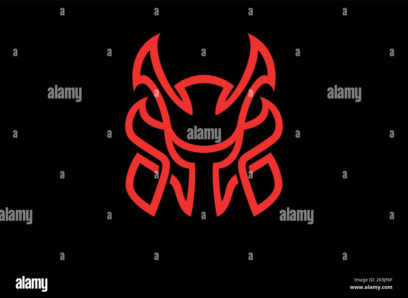 Abstract Symbol of Shogun Helmet Stock Vector Image & Art - Alamy