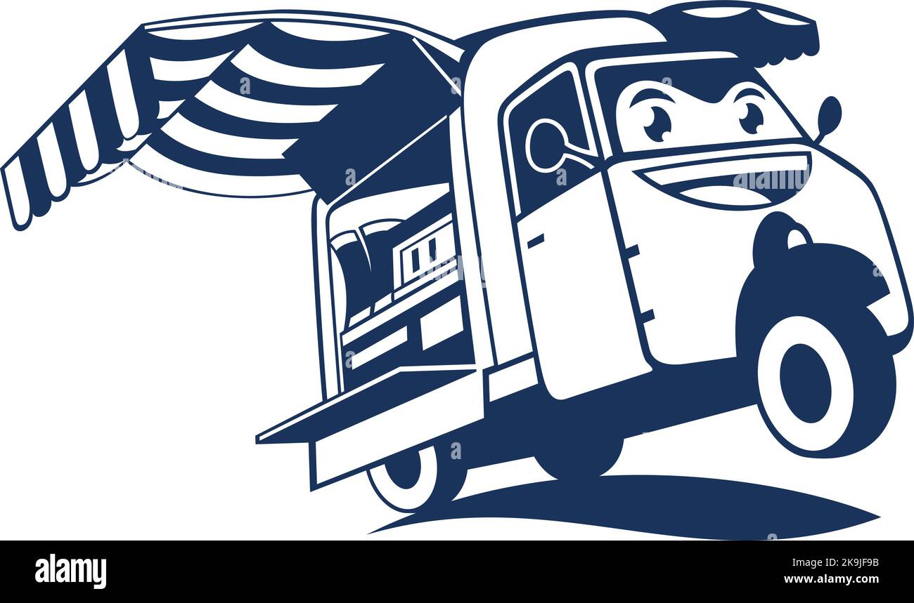Mobile Coffee Shop Cartoon Character Design Stock Vector Image & Art ...