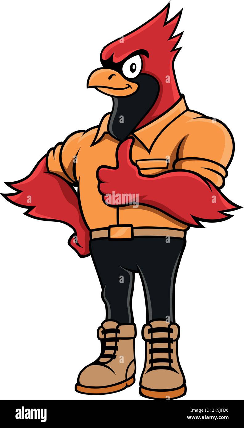 Red Cardinal Bird Mascot Design Stock Vector Image & Art - Alamy