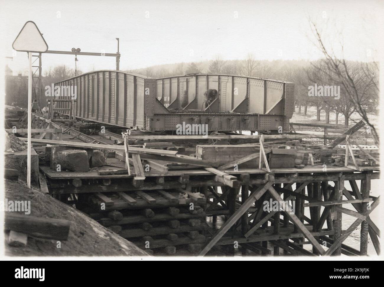 Bridge construction over Ätran Stock Photo - Alamy
