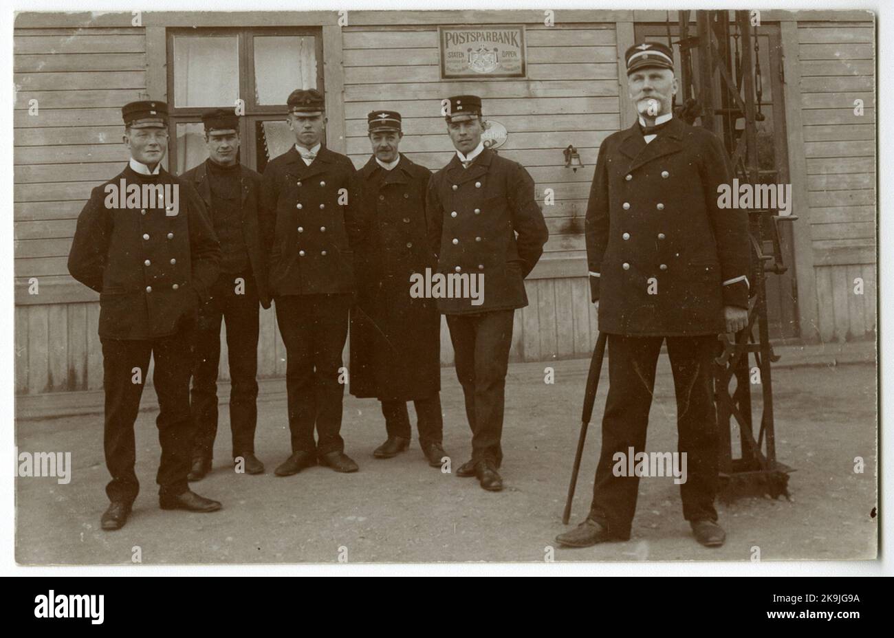 Personnel outside Täby station Stock Photo - Alamy