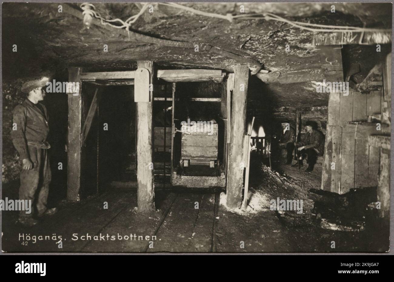 Coal mining on the shaft bottom Stock Photo - Alamy